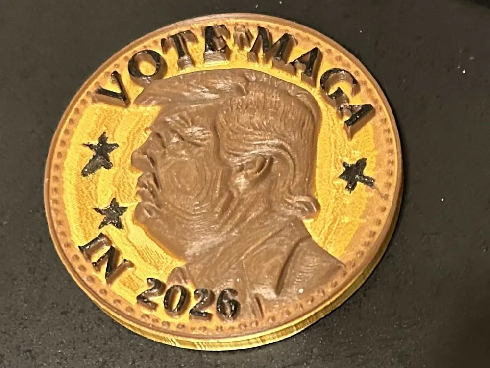 Trump MAGA 2026 coin by dan the man MakerWorld: Download Free 3D Models