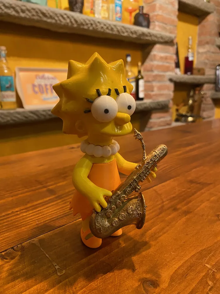 Lisa Simpson multipart NO AMS - Free 3D Print Model - MakerWorld