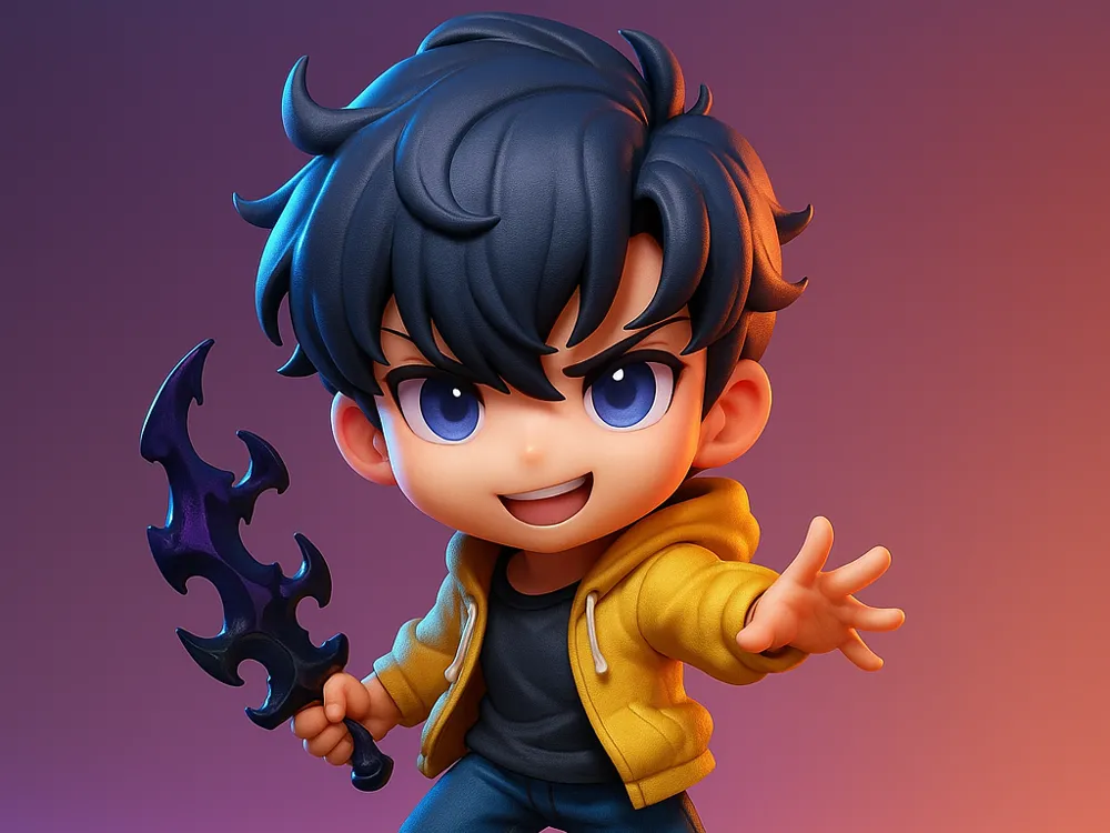 Chibi solo leveling - Free 3D Print Model - MakerWorld