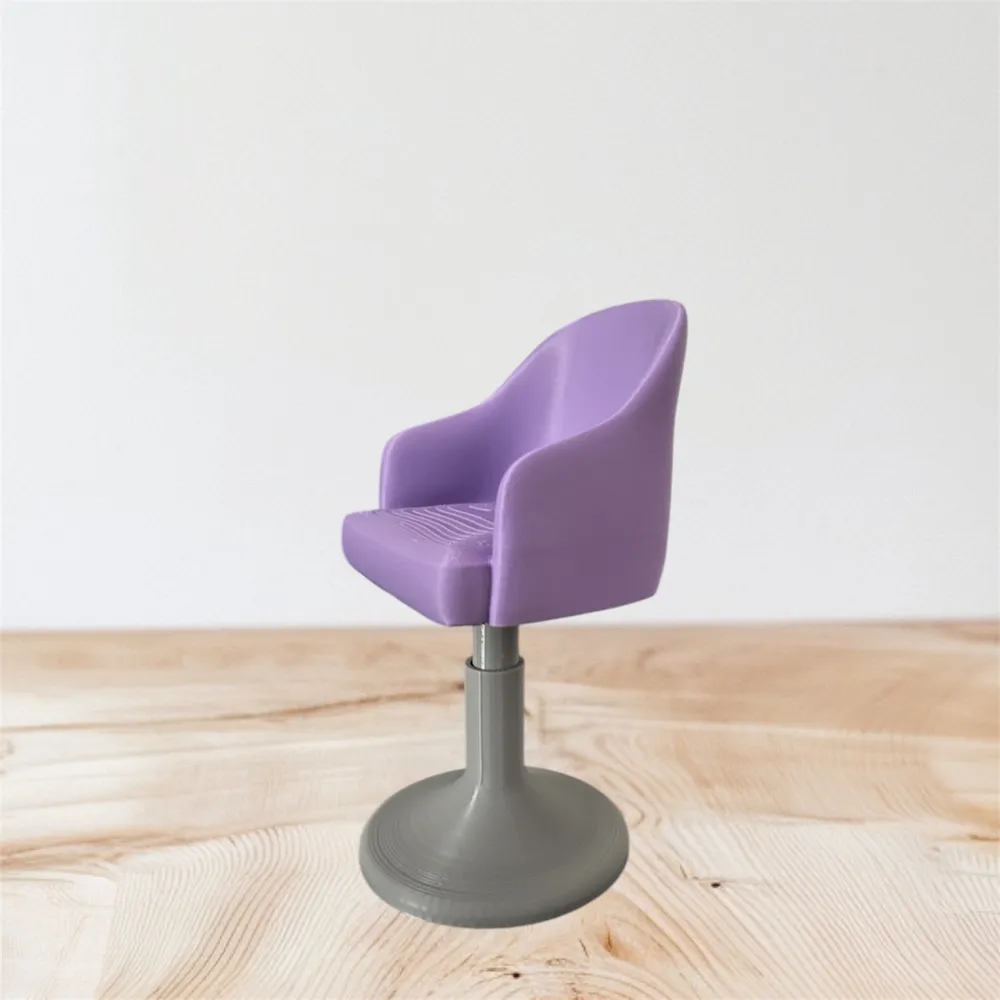 swivel chair barbie office - Free 3D Print Model - MakerWorld