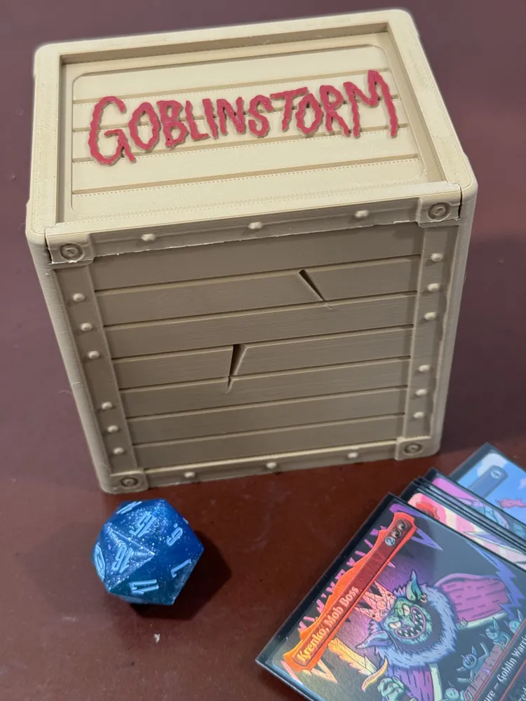 MTG Deck Box - Goblinstorm "war chest" theme - Free 3D Print Model ...