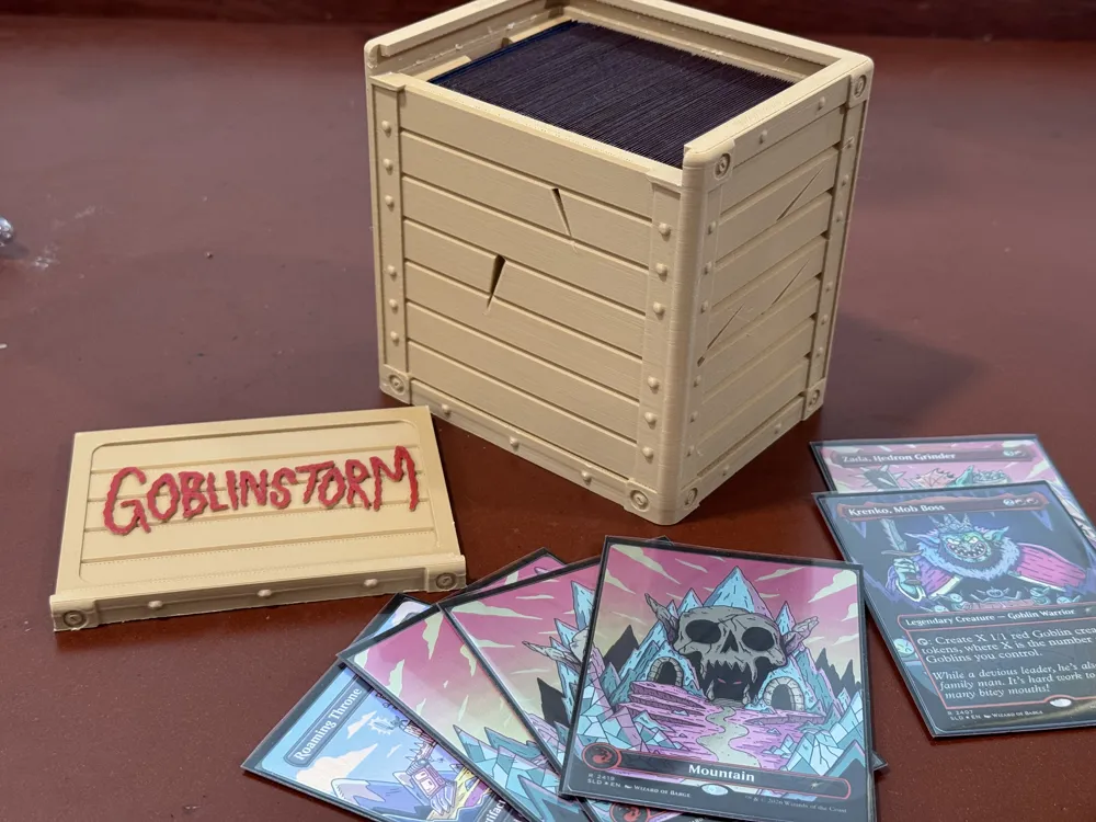 MTG Deck Box - Goblinstorm "war chest" theme - Free 3D Print Model ...