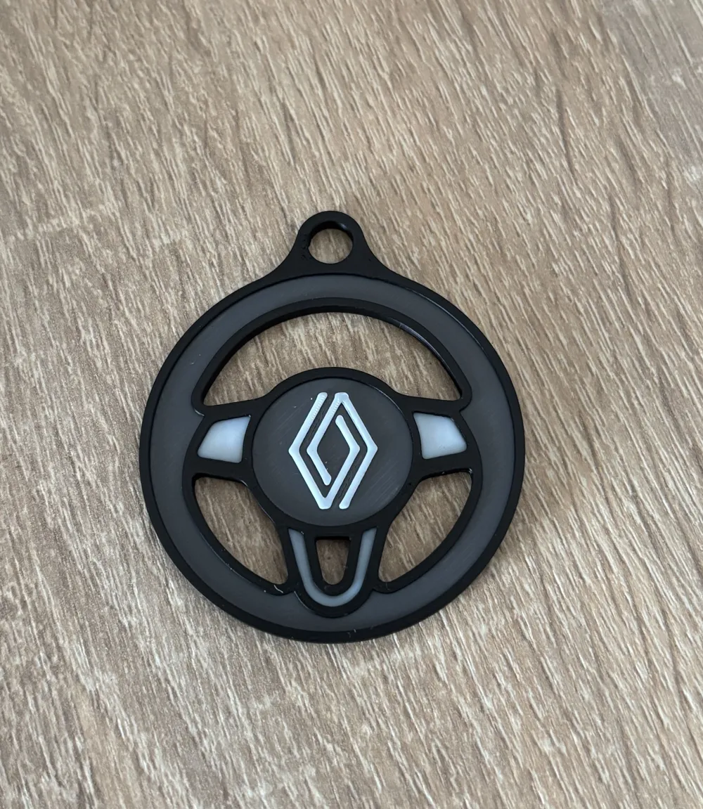 Renault Steering Wheel Keychain - Free 3D Print Model - MakerWorld