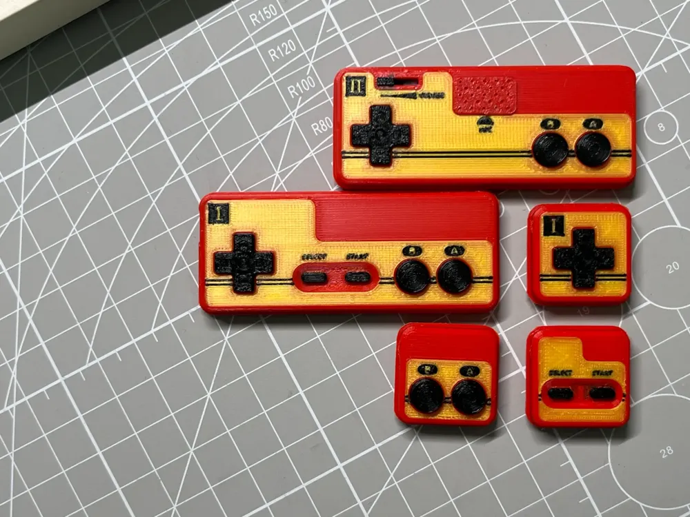 Mini Famicom Gamepad Keychain by SemiXR MakerWorld: Download Free 3D Models