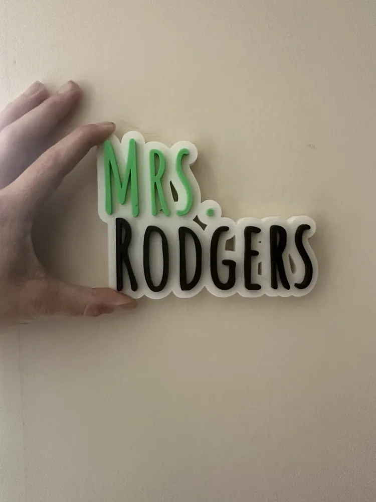 Customizable Two Line Name Plate by Haledesigns3d MakerWorld: Download ...