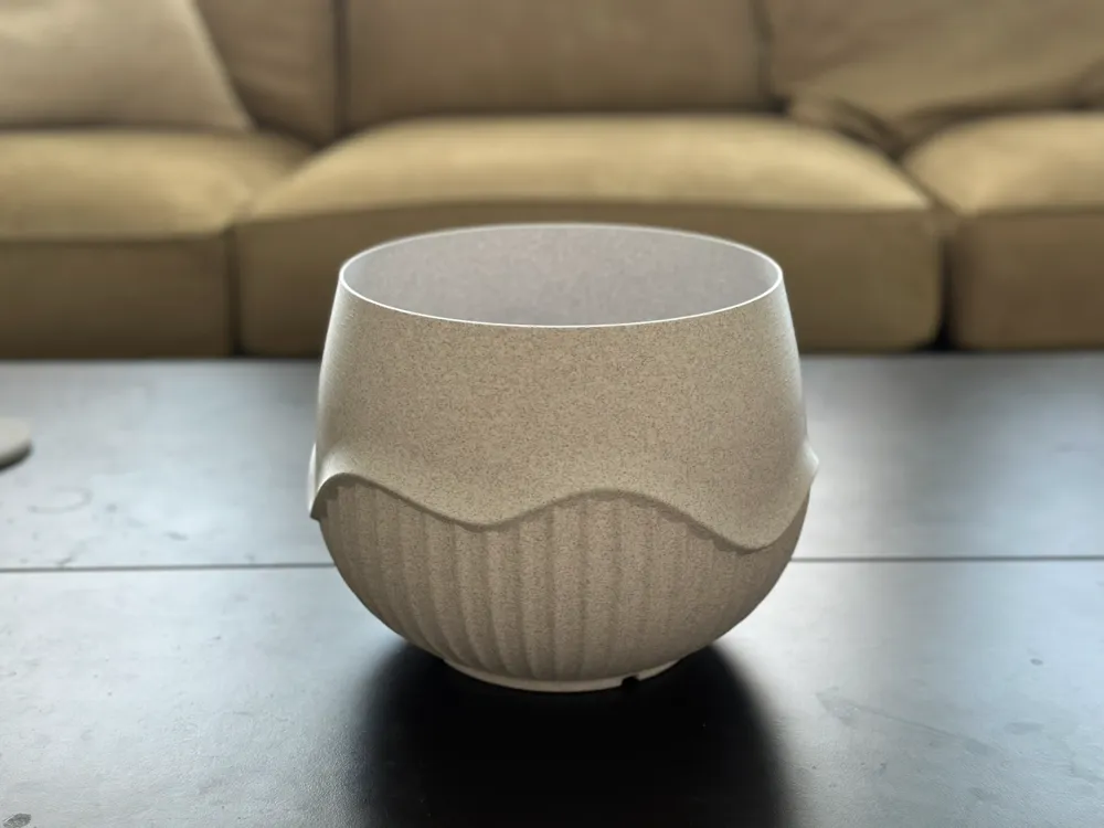 Large Wavy Plant Pot - 8-Inch - 1/2/3 colors by LNL3D - MakerWorld