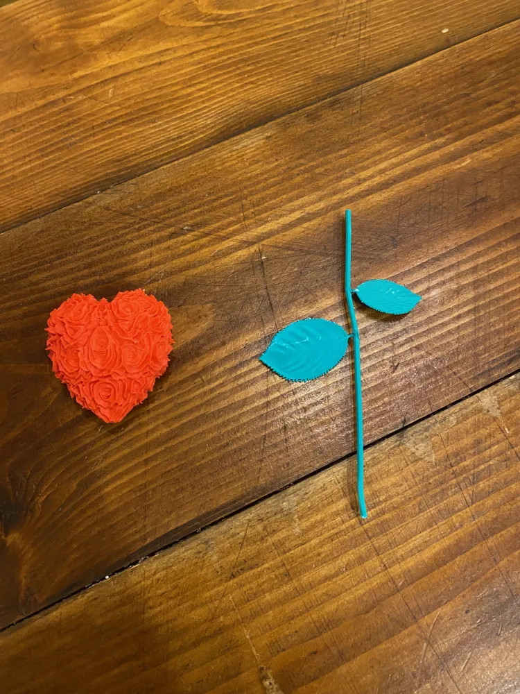 Valentine's Day rose heart - Free 3D Print Model - MakerWorld