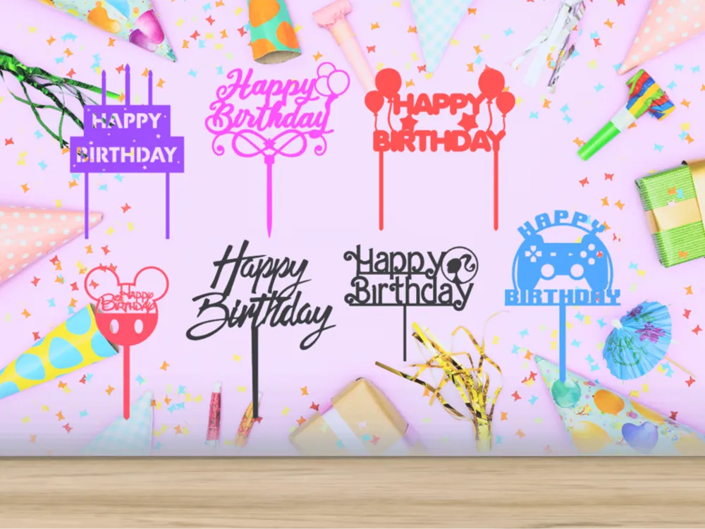 Cake Toppers - Happy Birthday - Pack 1 by JF-699 MakerWorld: Download ...