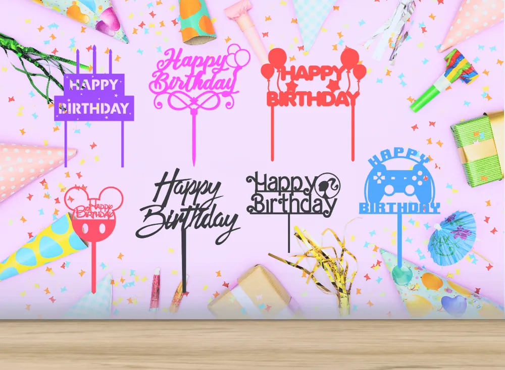 Cake Toppers - Happy Birthday - Pack 1 by JF-699 MakerWorld: Download ...