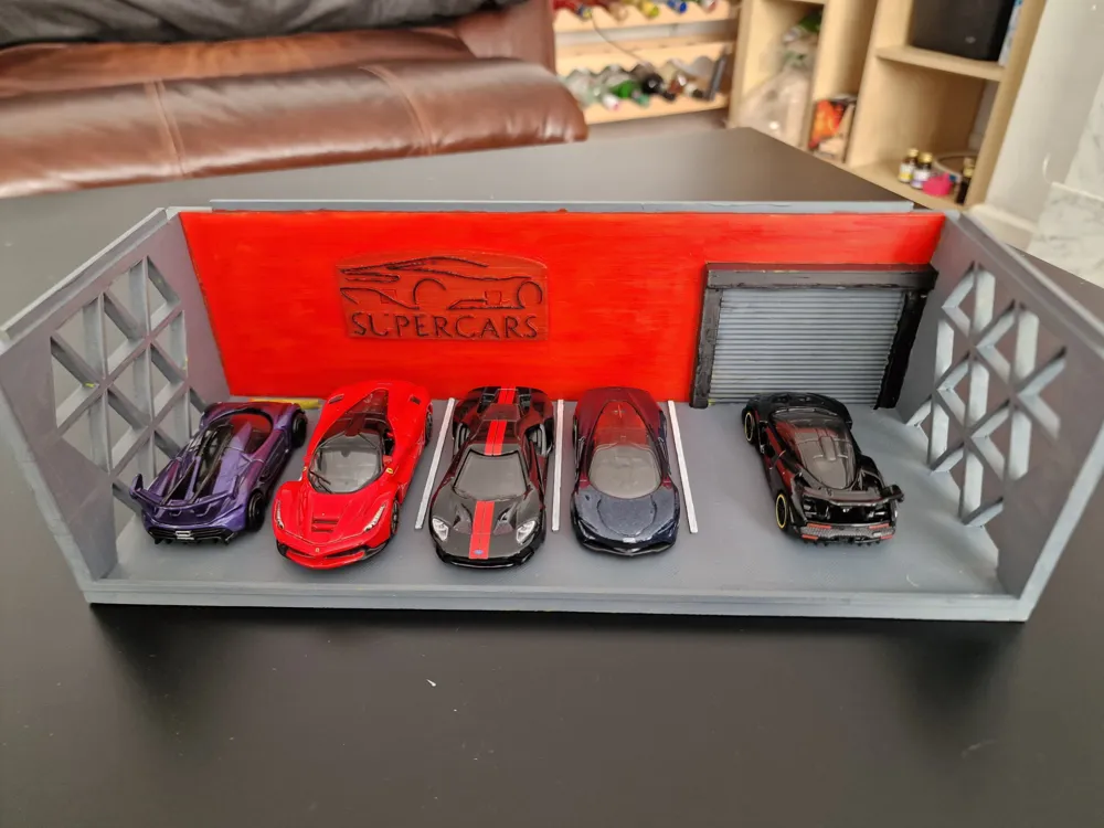 Stackable Garage With Gate Small - Custom Logos by aneglo - MakerWorld