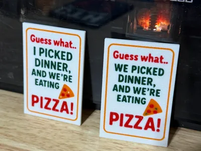 Elf on the Shelf Pizza Sign - Free 3D Print Model - MakerWorld