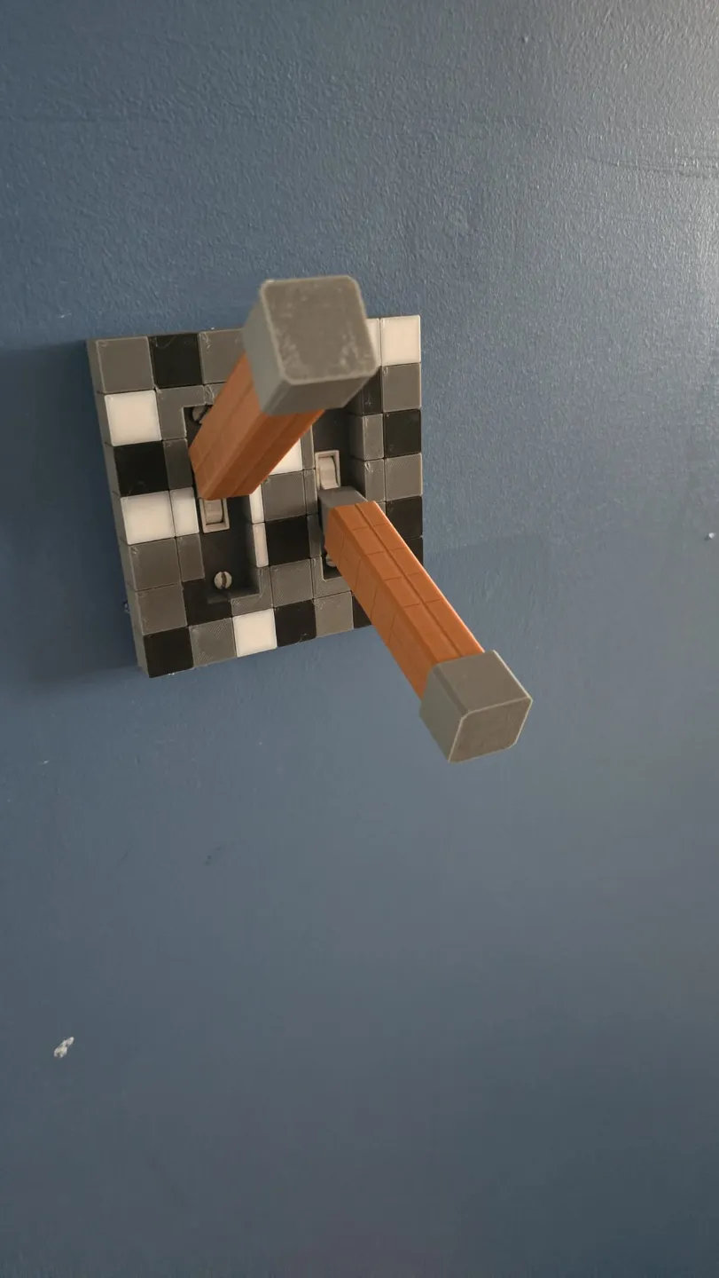 Minecraft Lever Double Light Switch by Rickster434 - MakerWorld