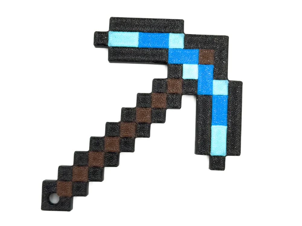 minecraft pickaxe (keychain) - Free 3D Print Model - MakerWorld