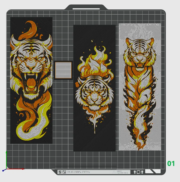 The exotic but deadly Bengal Tiger in all its splendor - Set of 3 ...