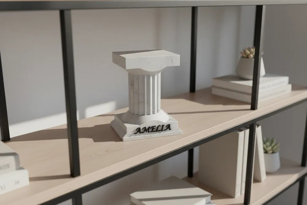Marble Pillar Stand For Makerlab Statue Model - Free 3D Print Model ...