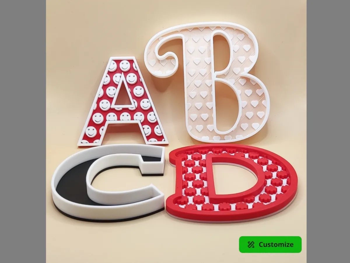 Letter Decor Designer with Emoji Patterns - Free 3D Print Model ...