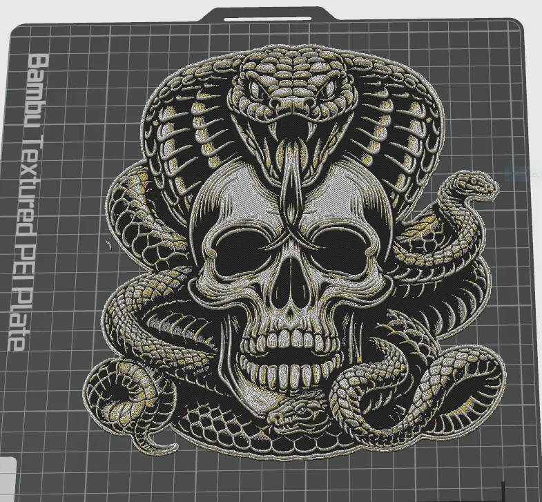 Kobra with Skull by aobens - MakerWorld