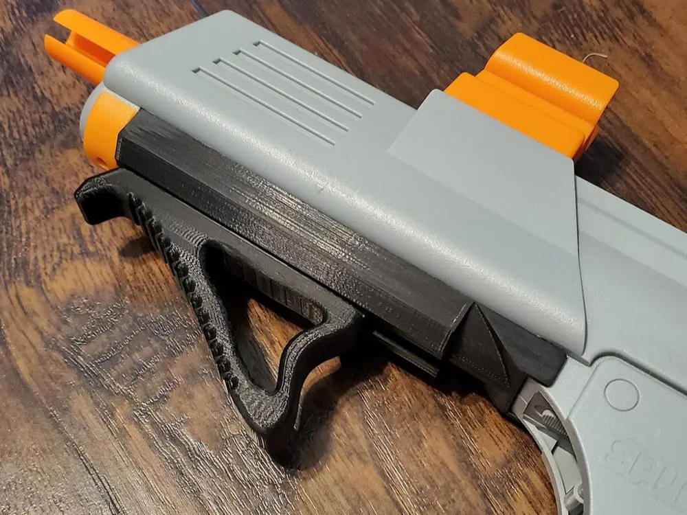Splatrball gun grip with mount by Squeak! - MakerWorld