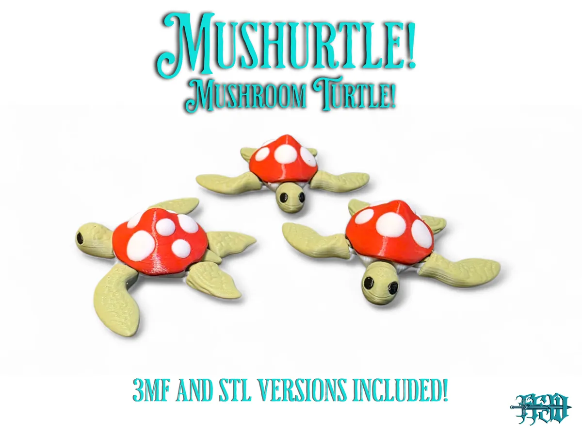 Mushurtle - Mushroom Turtle by FantasyForms3D MakerWorld: Download Free ...