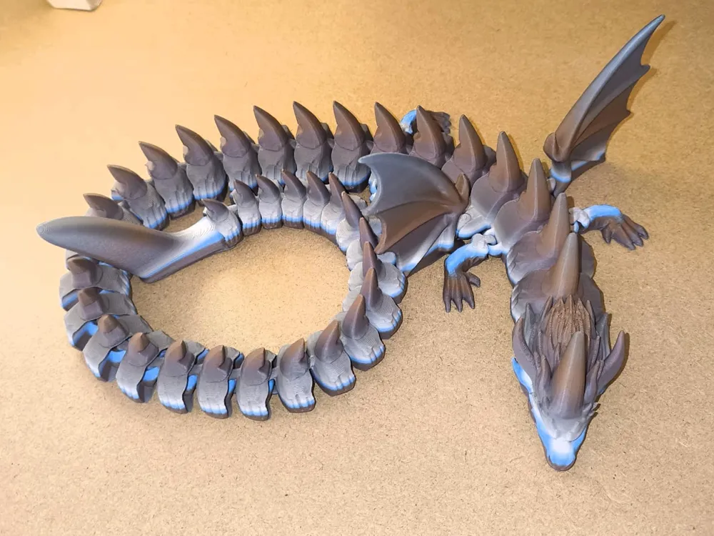 Articulated flexi dragon Fins - Free 3D Print Model - MakerWorld