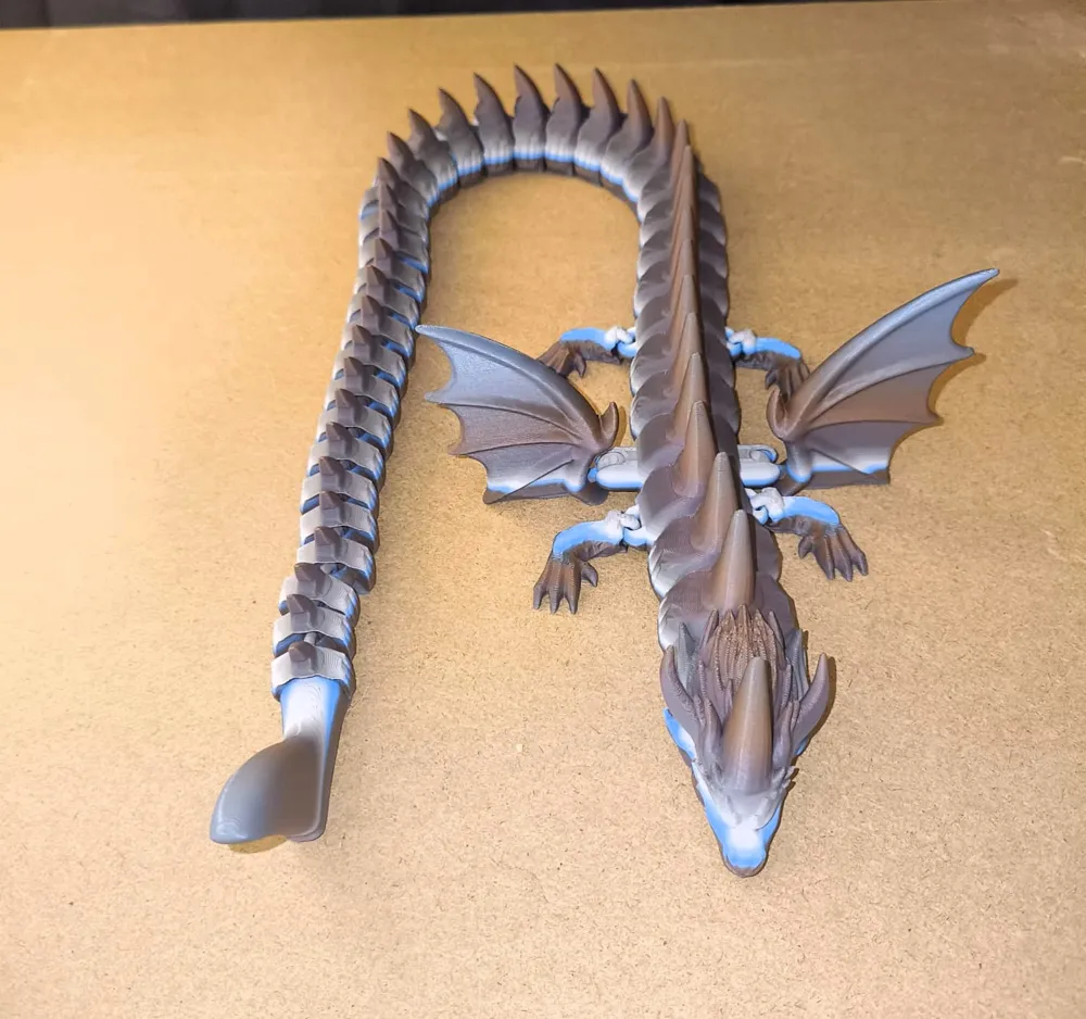 Articulated flexi dragon Fins by PAB3D MakerWorld: Download Free 3D Models