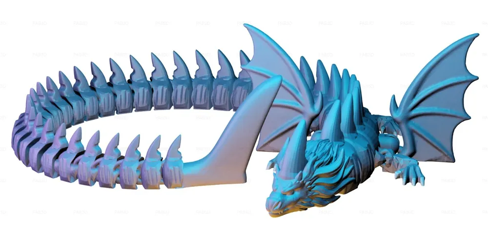 Articulated flexi dragon Fins by PAB3D MakerWorld: Download Free 3D Models