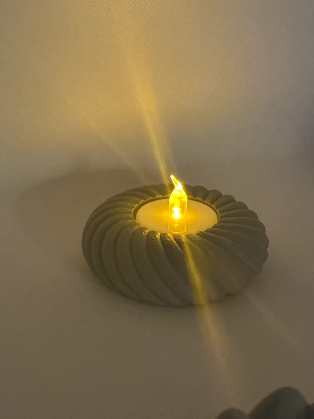 led candle holder. Coiled rope Tealight stand. - Free 3D Print Model ...