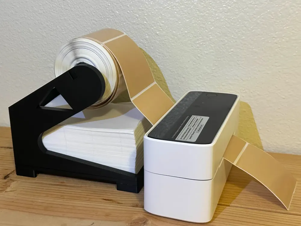 Label Holder - For Rolls and 4x6 Fan-Fold Labels by Moonglow 3D Prints ...