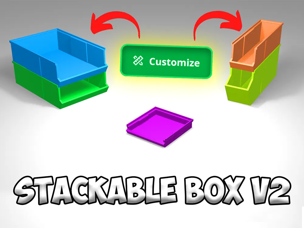 Customizable Stacking Box by SparklySparky - MakerWorld