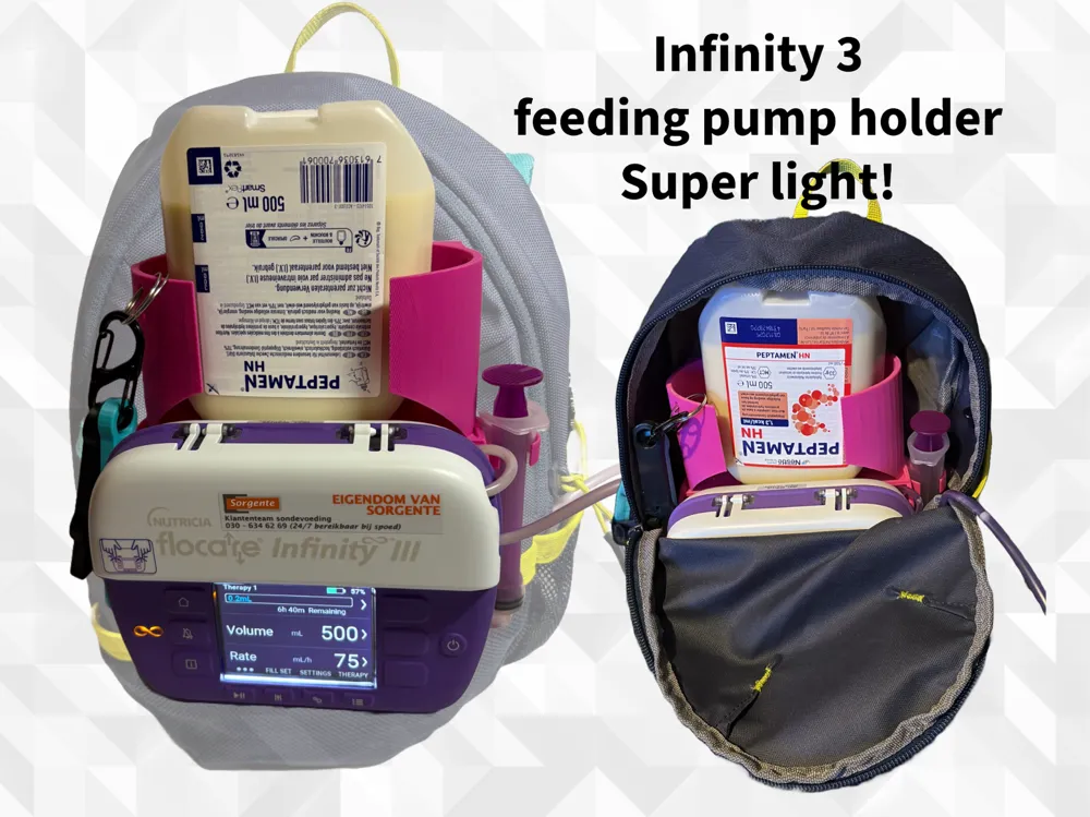Infinity 3 feeding pump holder by familieKP - MakerWorld