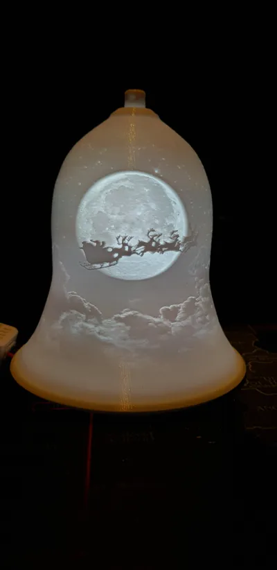 Lithophane Christmas bell by Vetrelec1 - MakerWorld