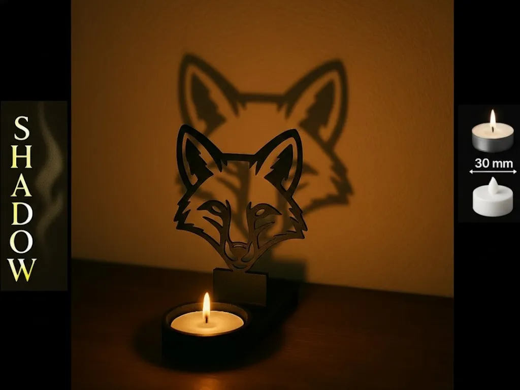 Shadow Art - White Fox - Free 3D Print Model - MakerWorld