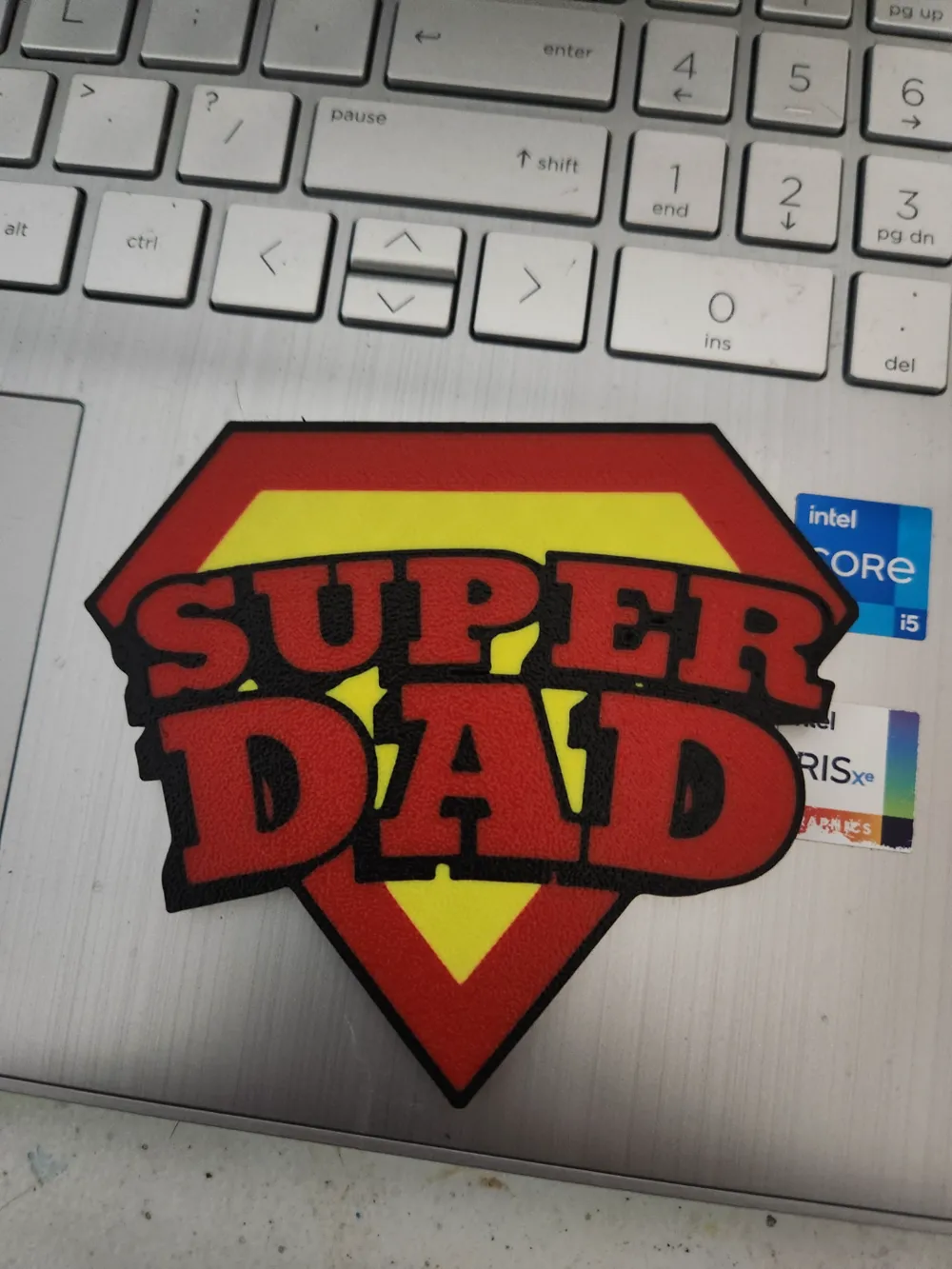 Super Dad magnet by HD3D - MakerWorld