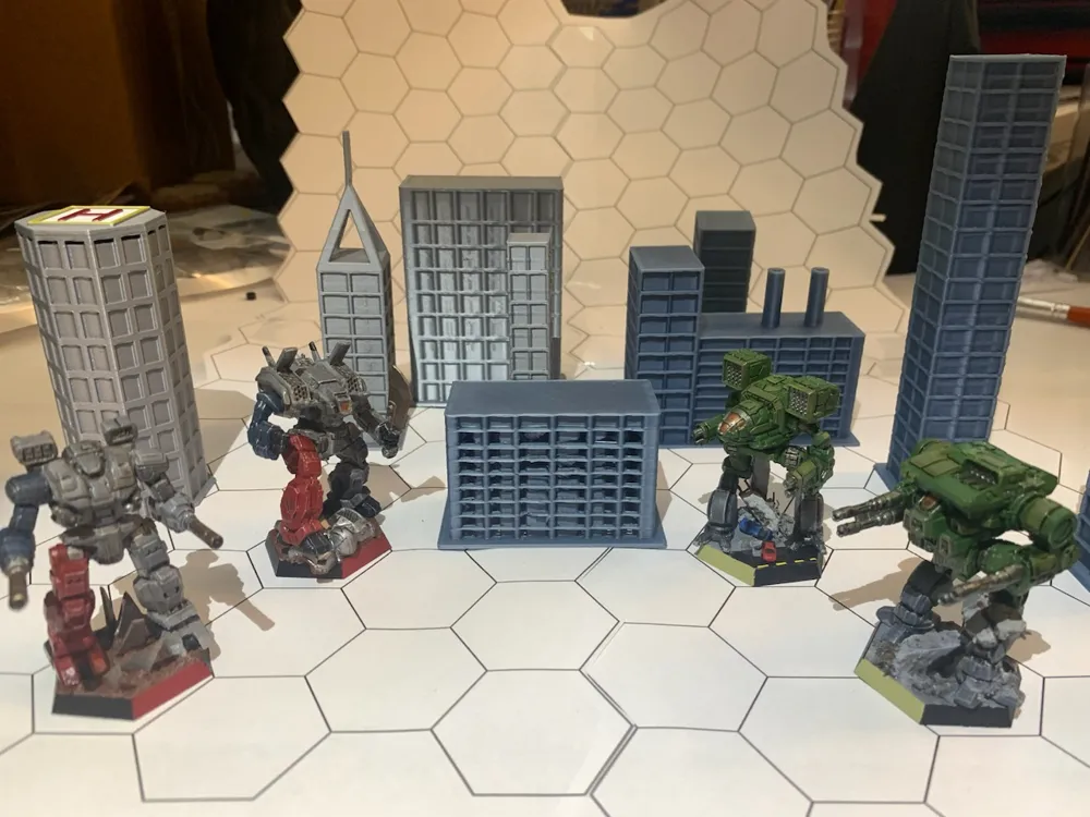 Prédios de Cidade Simples - Trem em Escala Z / RPG de Mech - Modelo ...