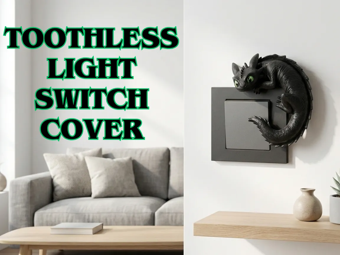 Toothless Light Switch Cover - Free 3D Print Model - MakerWorld