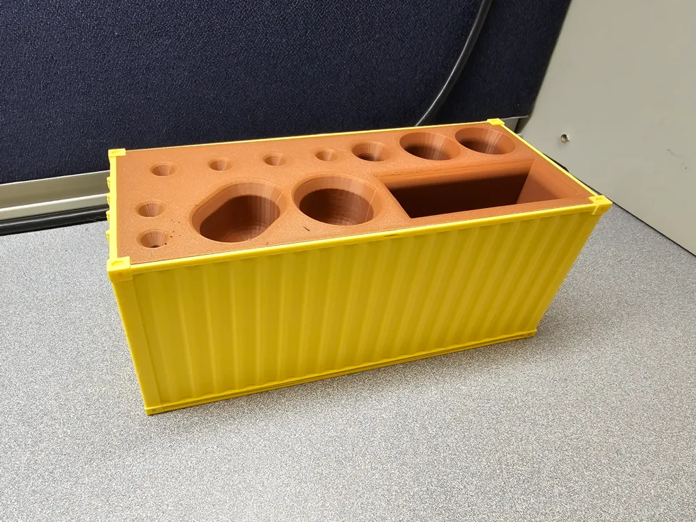 Shipping Container Desktop Tool Organizer by rampomatic - MakerWorld