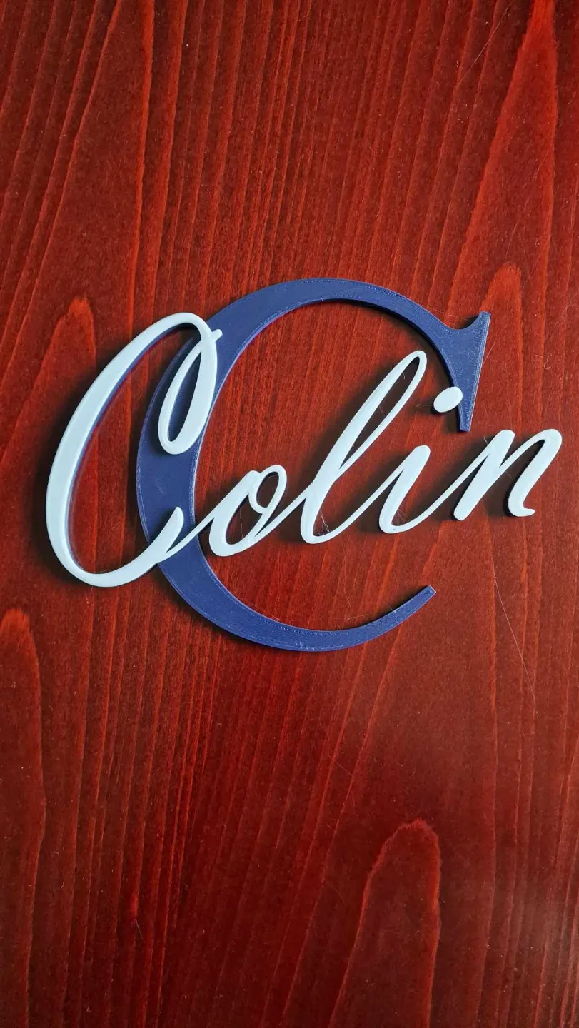 Door Name, Door Sign "Colin" – 2-Color, 6 mm Thick by 3DPrintWonder ...