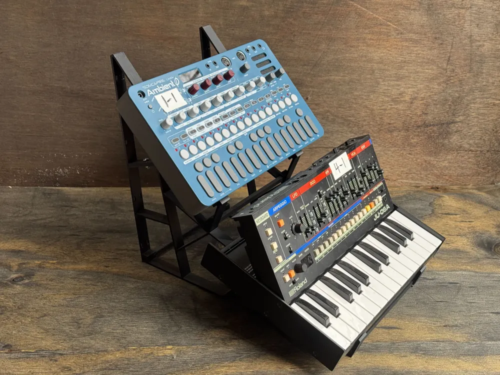 Tiered Dual Synth Stand - Free 3D Print Model - MakerWorld