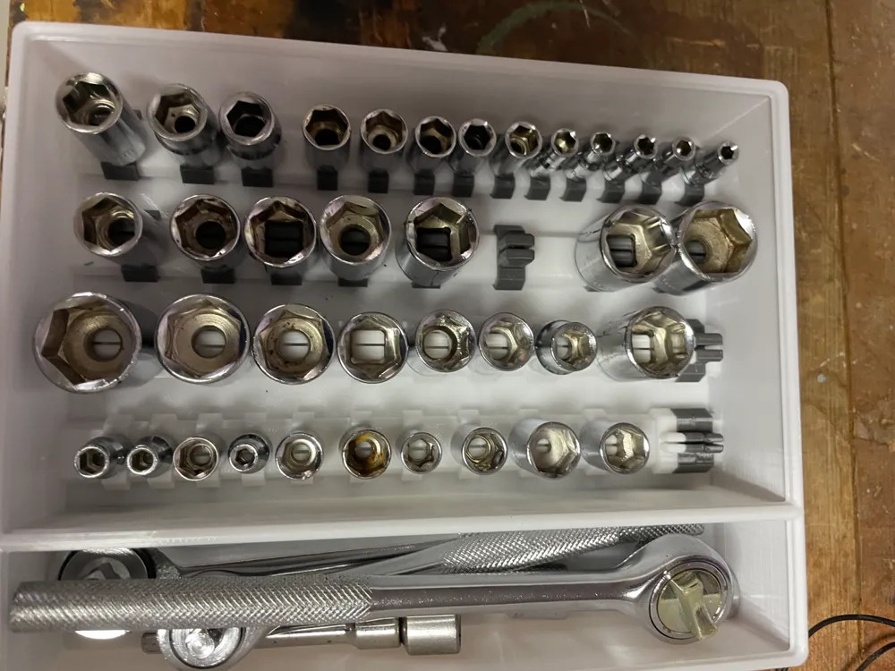 Socketfinity 5x4 Gridfinity socket organizer Remixed by Daniel D ...