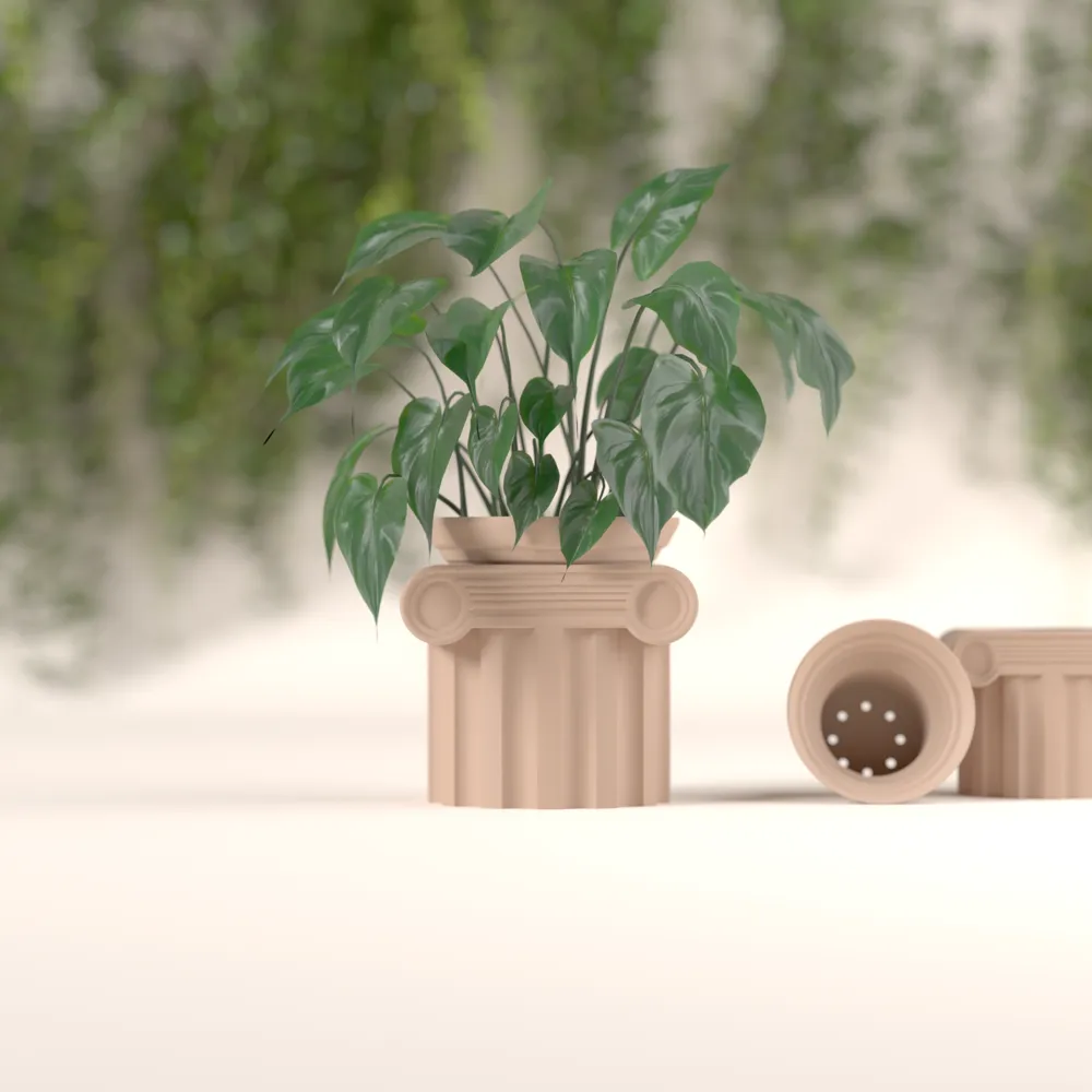 Roman Column Plant Pot With Hidden Drip Tray by Abstractia Design ...