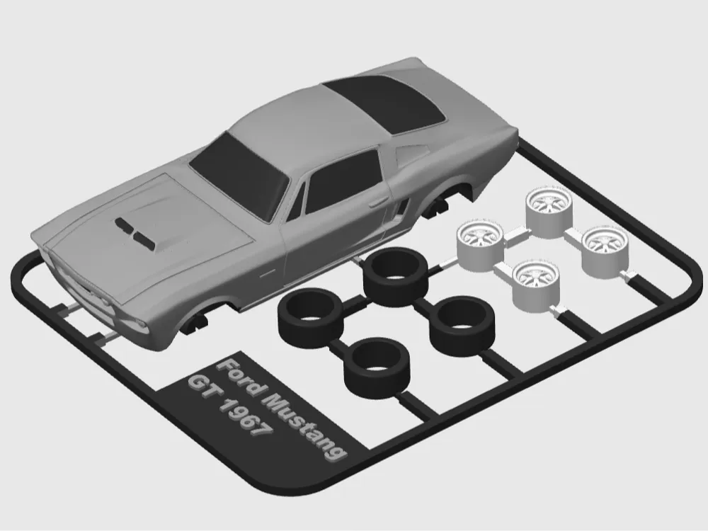 Ford Mustang GT 1967 kit card Remixed by Jerryie MakerWorld: Download ...