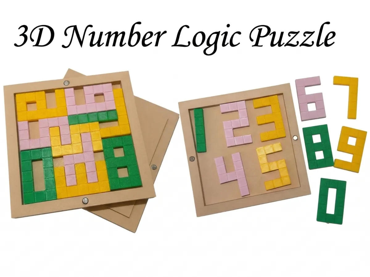 3D Number Logic Puzzle Brainteaser (Kids & Adults) - Free 3D Print ...