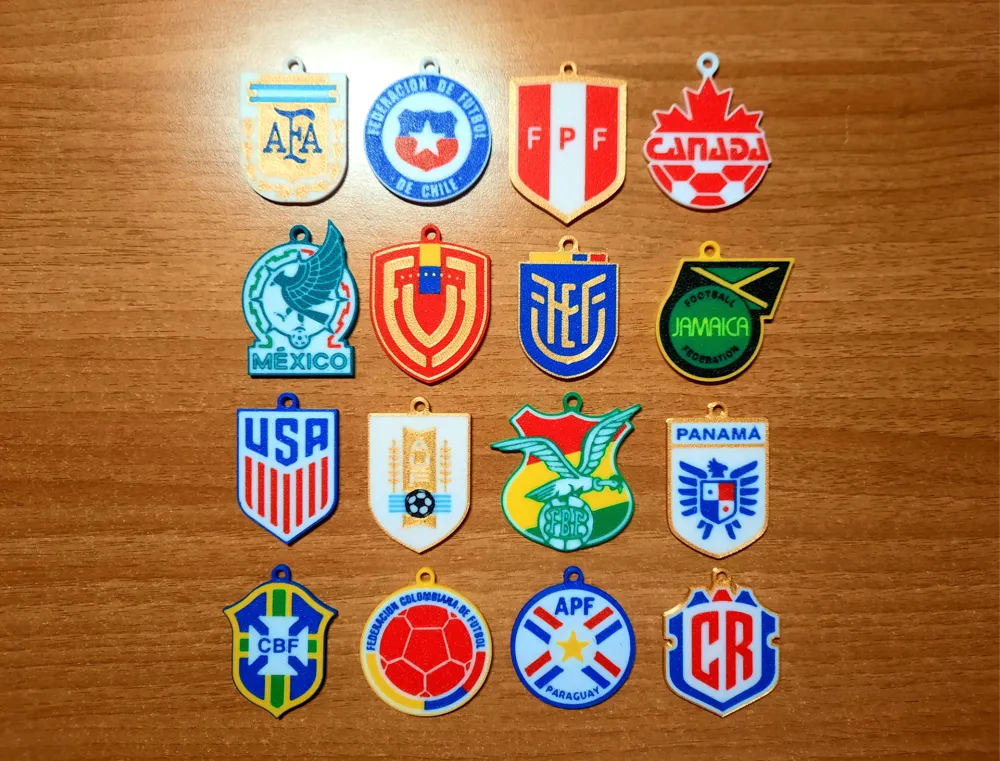 Copa America 2024 Teams - Keychains by Luke-Leek-98 - MakerWorld