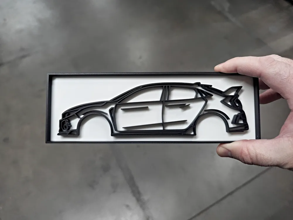 Honda Civic Type R FK8 Line Art Display by riverbed MakerWorld ...