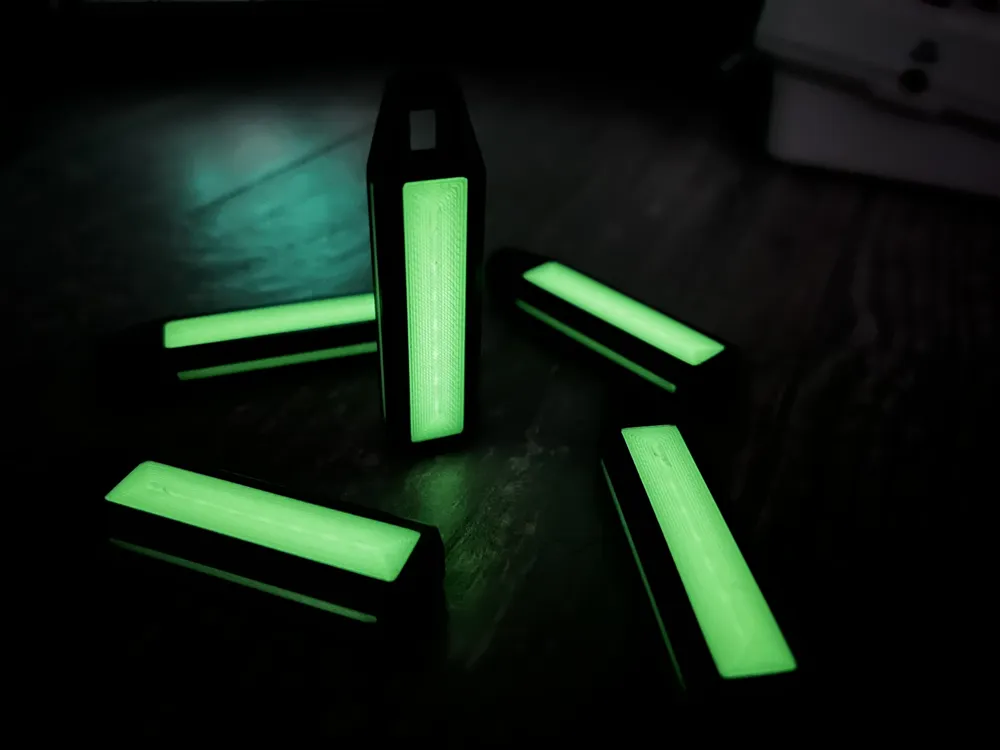 GloTag: an EDC glowing keychain by DSD MakerWorld: Download Free 3D Models