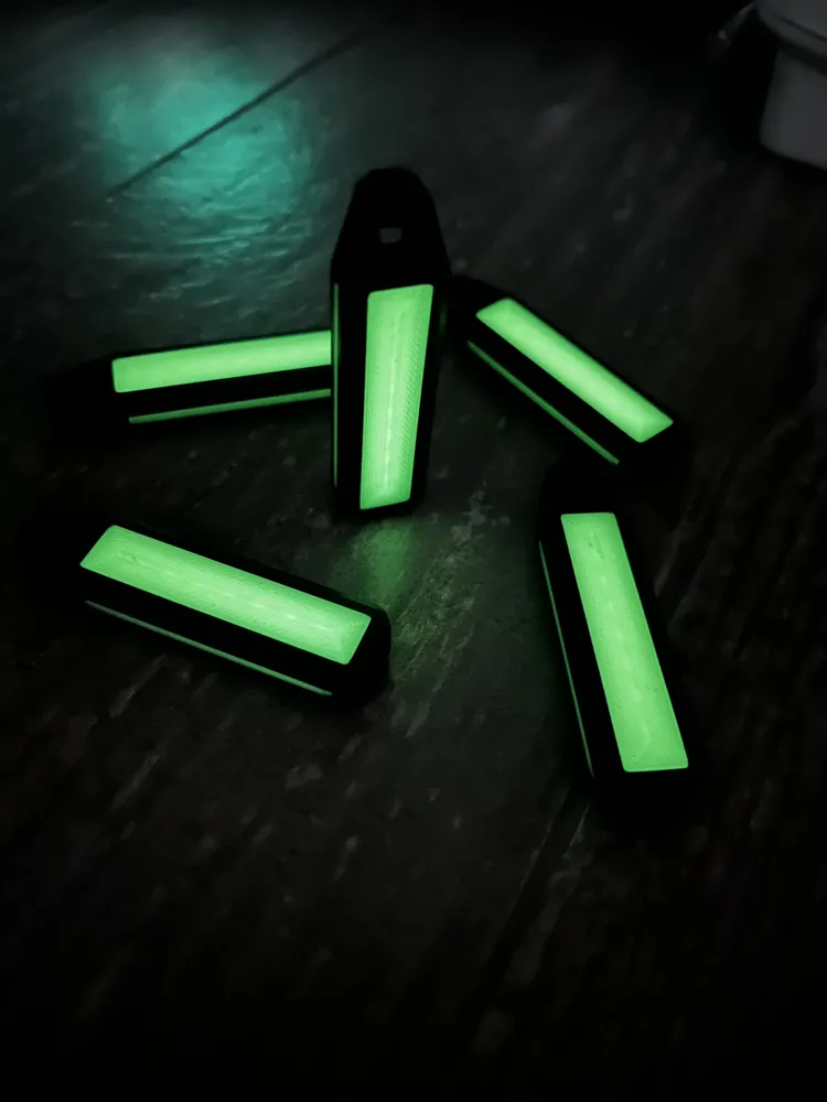 GloTag: an EDC glowing keychain by DSD MakerWorld: Download Free 3D Models