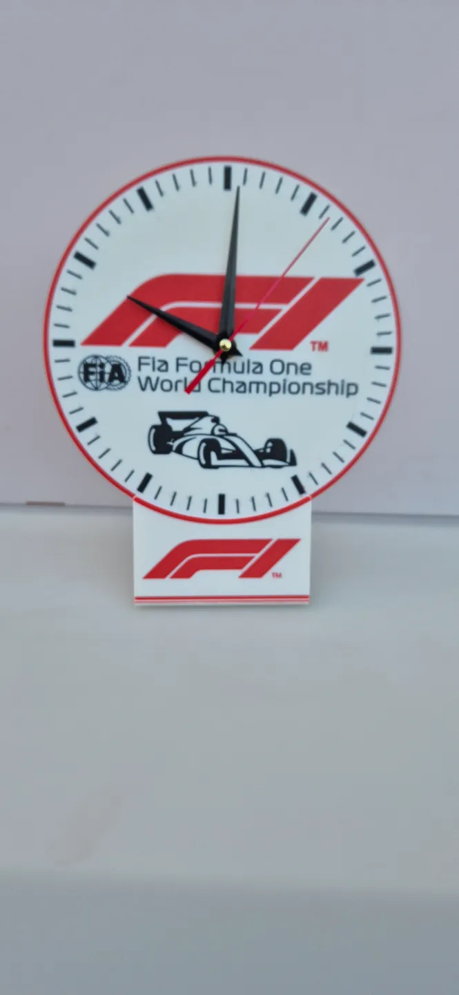 F1 clock, Formula 1 wall - stand clock, FIA by Jendapce - MakerWorld