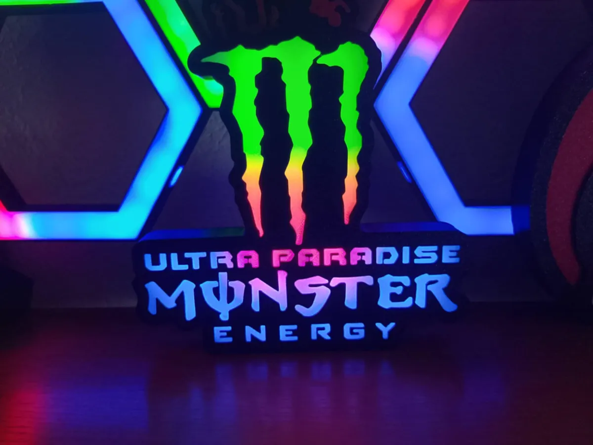 Monster Energy inspirierte RGB LED Lampe Gedruckte Deko – Kostenloses ...