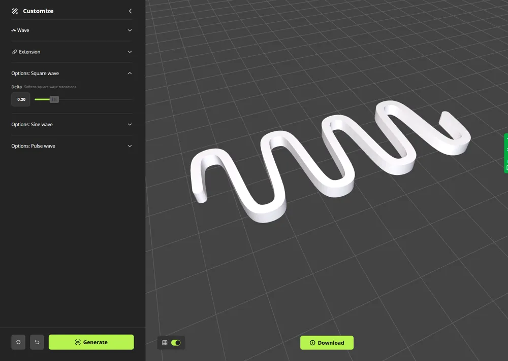 Wave Generator - Parametric Waveforms & Springs by Koolm MakerWorld ...