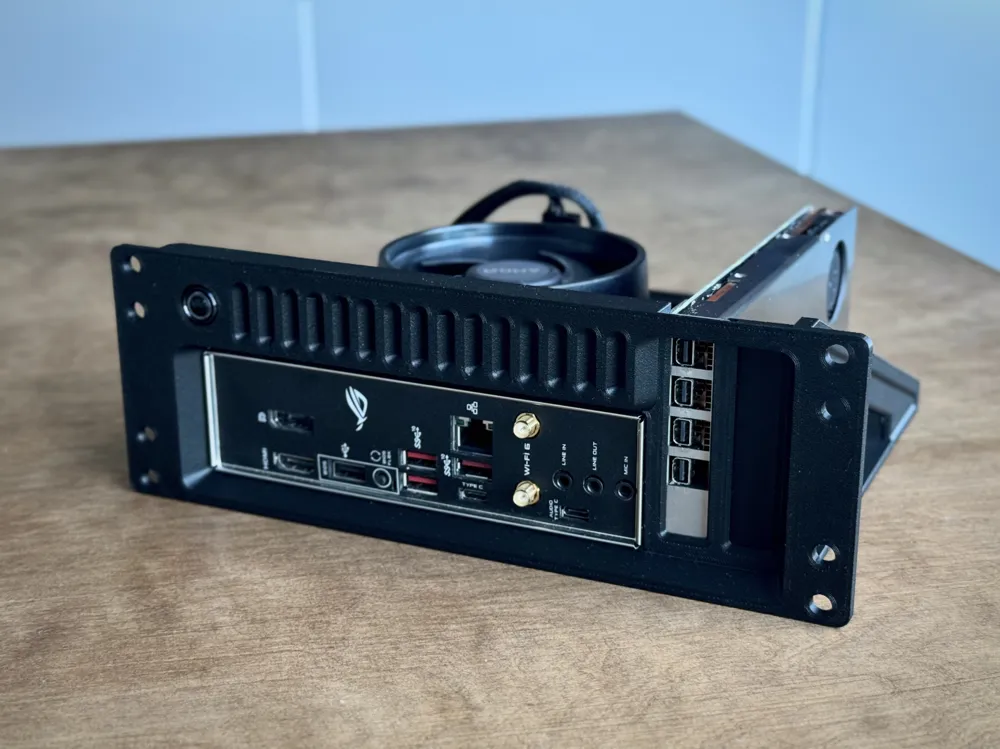 2U mini ITX motherboard 10"rack panel with PCIe - MakerWorld 3D Model ...